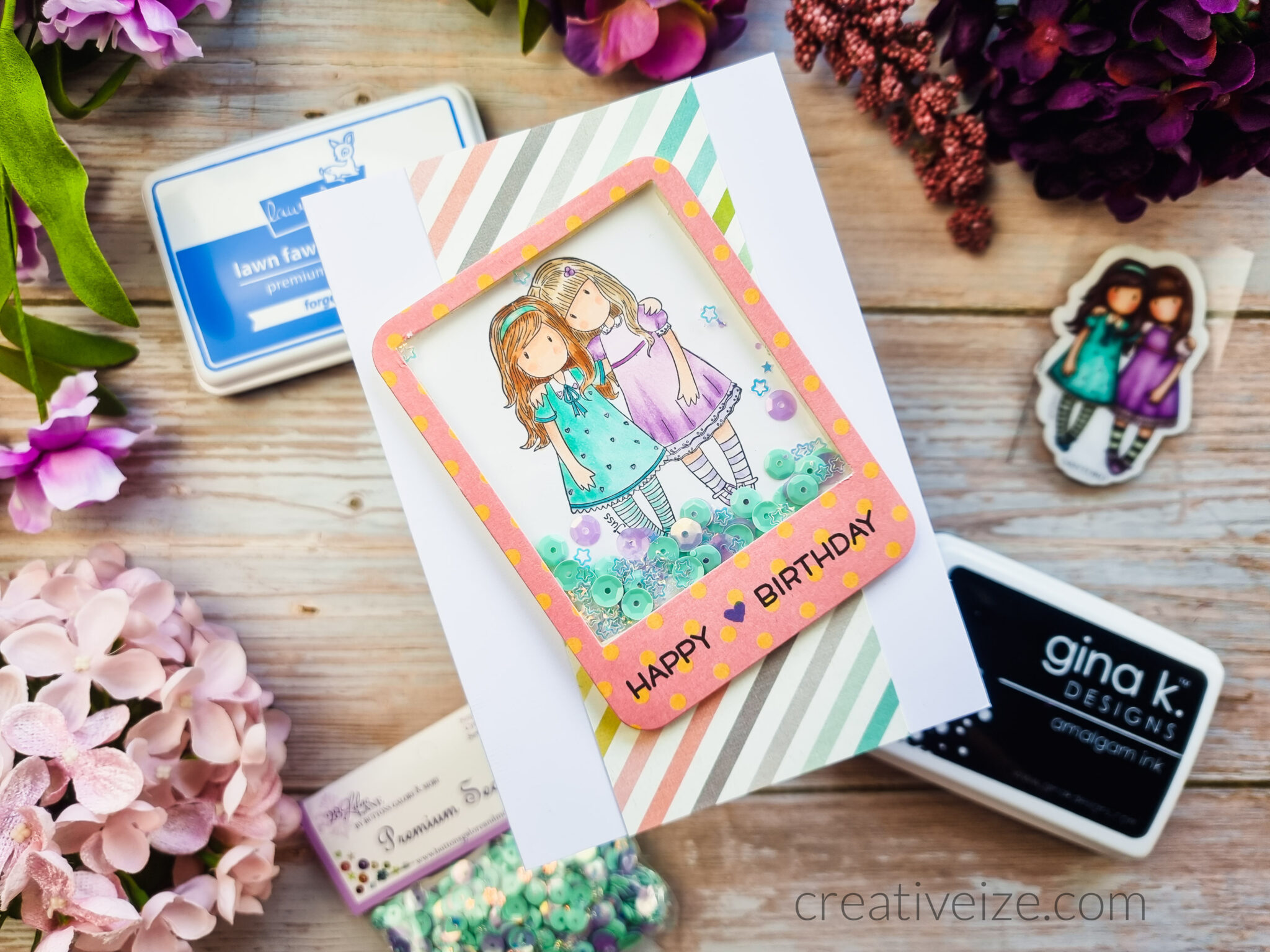 Happy Birthday Shaker Card - Creativeize