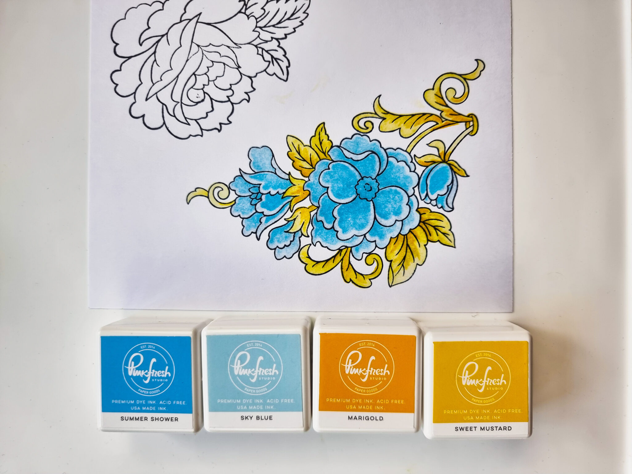 Color combos - Pinkfresh Studio inks - Creativeize